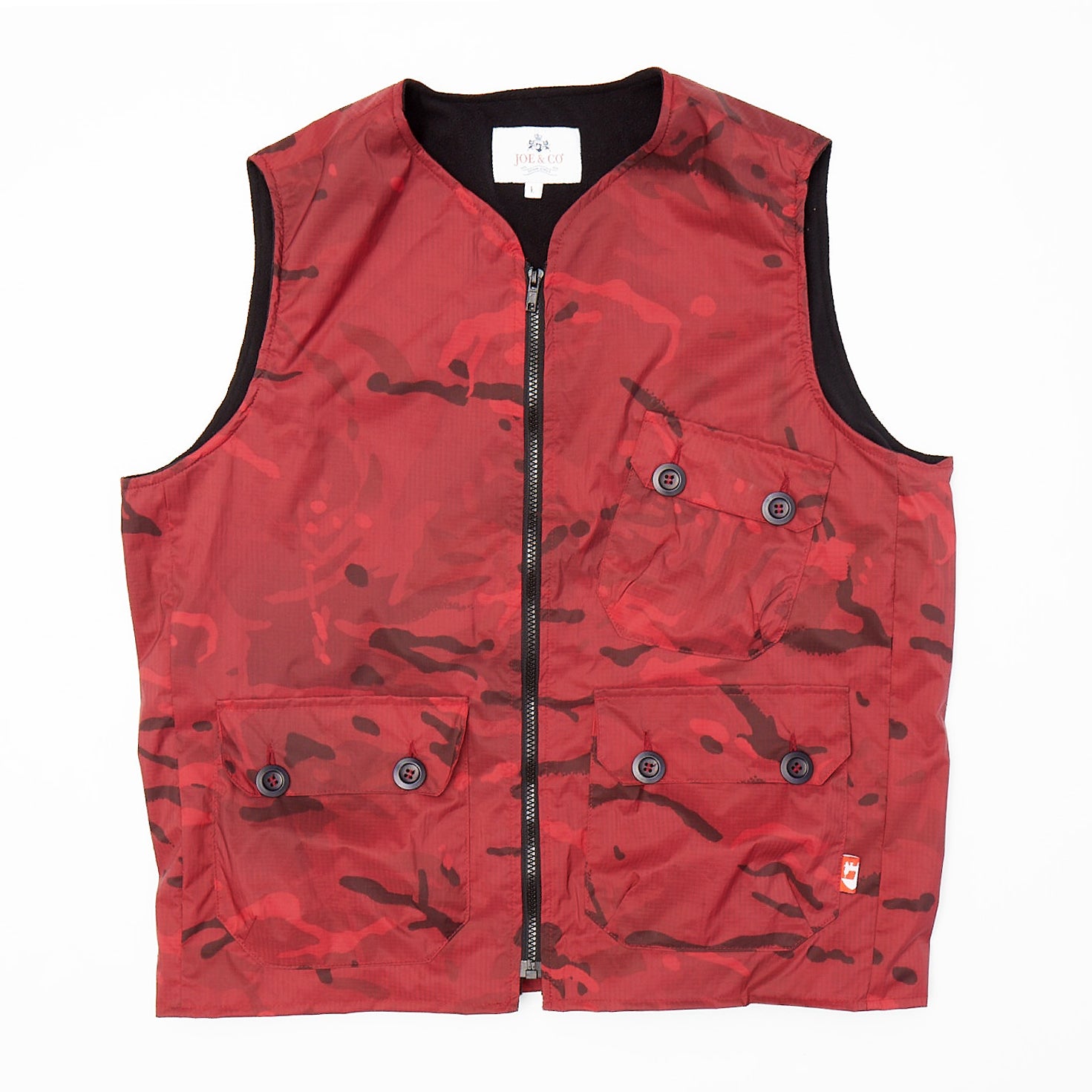 Brompton Red & Black Camo Ripstop Gilet – Joe & Co Denim / Apparel