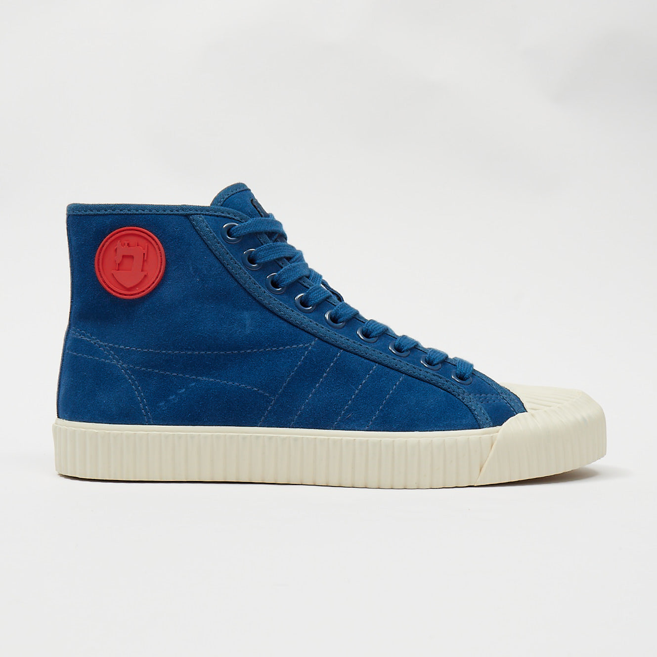 Joe & Co X Gola 07 Electric Blue Luxury Suede & Off White Vulcanised R ...