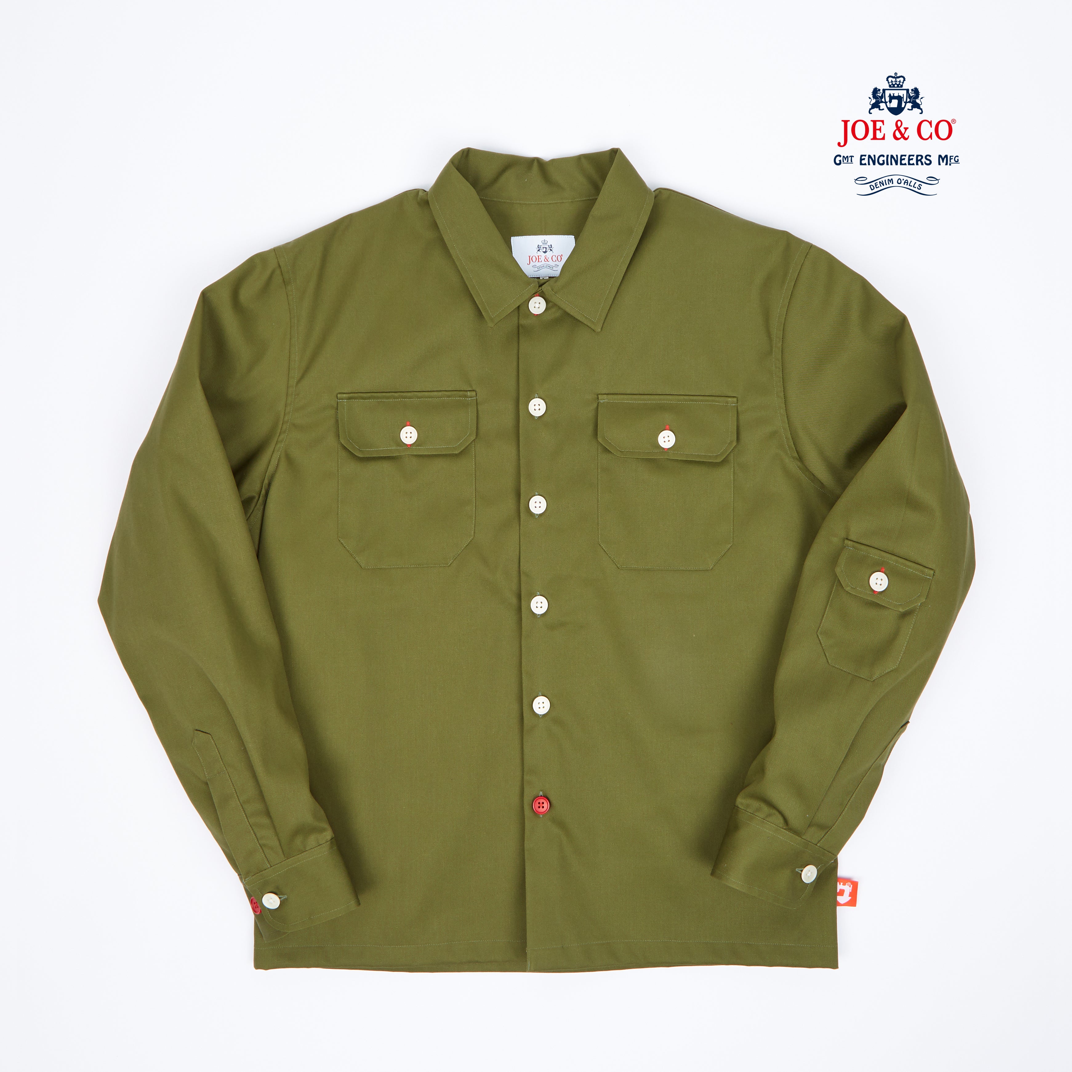 Paxton 17 Olive cotton twill over shirt – Joe & Co Denim / Apparel